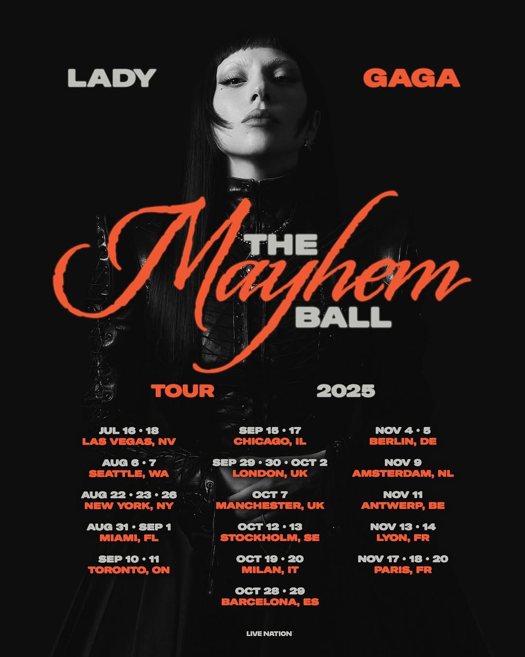 Lady Gaga Unveils ‘The MAYHEM Ball’ Tour with Dates Across North ...