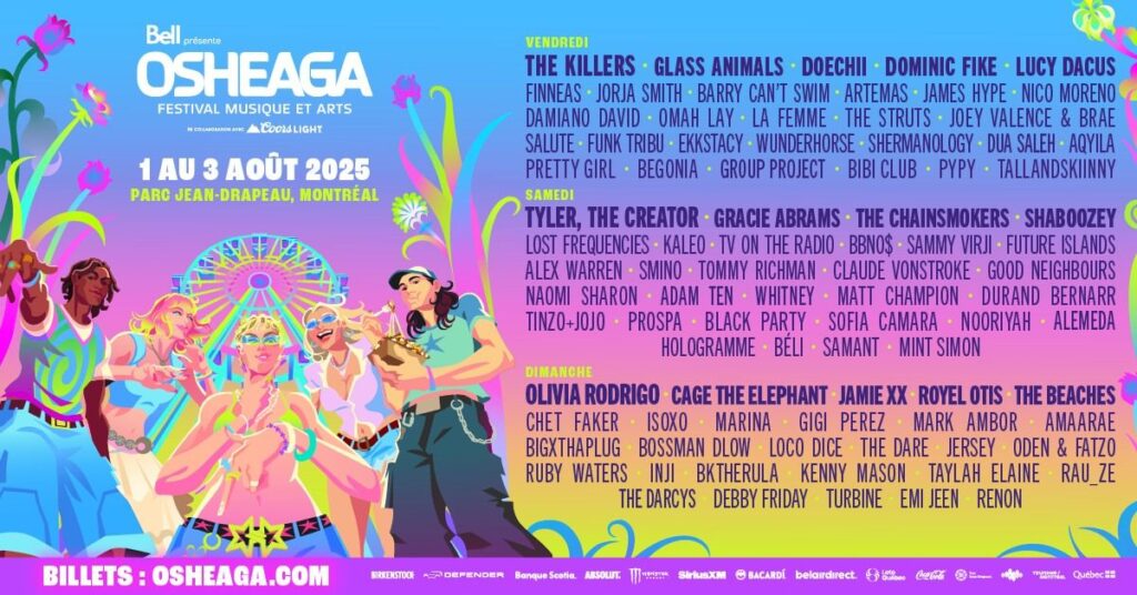 Osheaga 2025 Reveals Daily Schedule - First 3 Only
