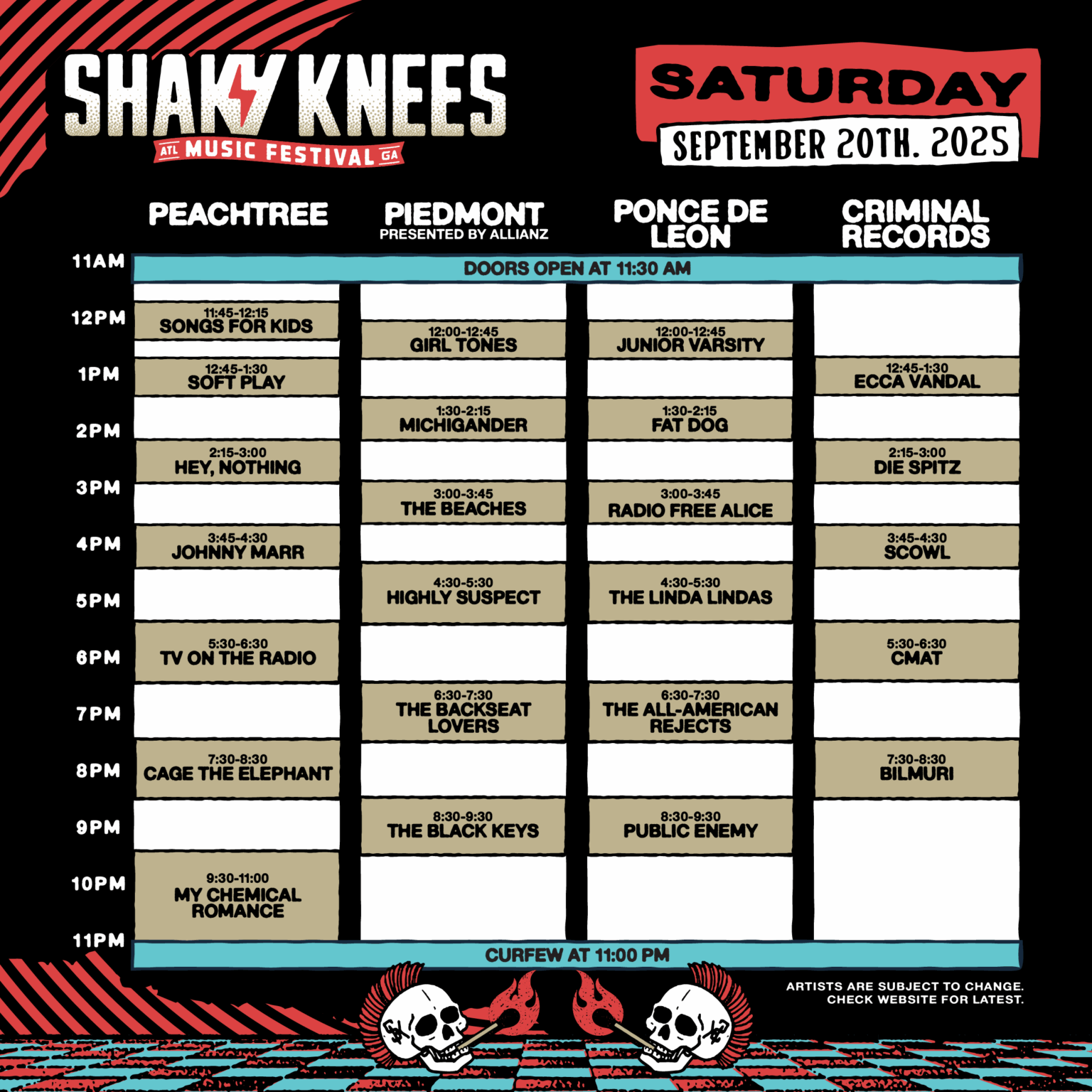 Shaky Knees 2025 Drops Daily Schedule, Here’s What to Expect - First 3 Only