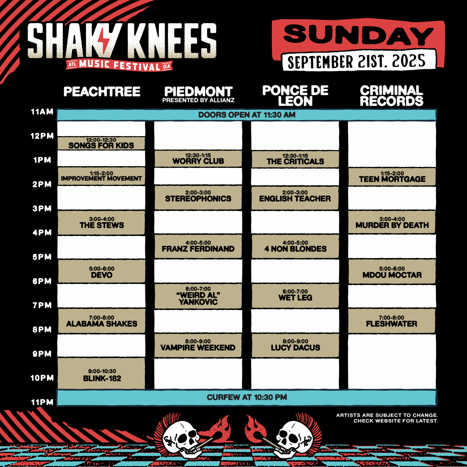 Shaky Knees 2025 Drops Daily Schedule, Here’s What to Expect - First 3 Only