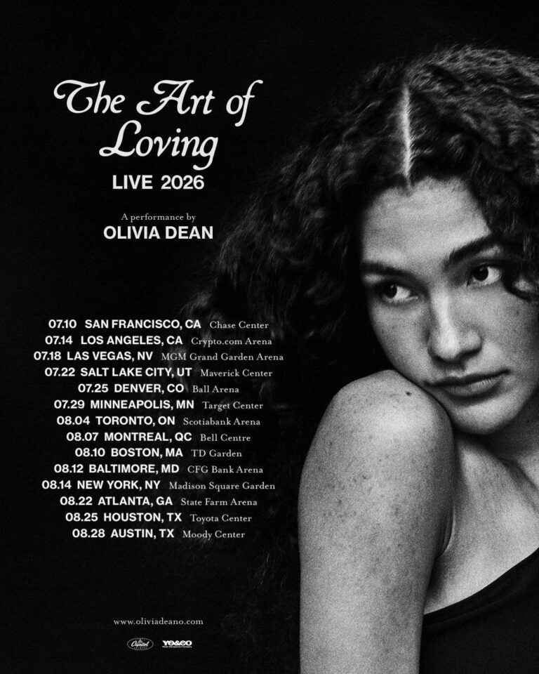 Olivia Dean Announces 2026 North American Headlining Tour ‘The Art Of Loving Life’ - First 3 Only