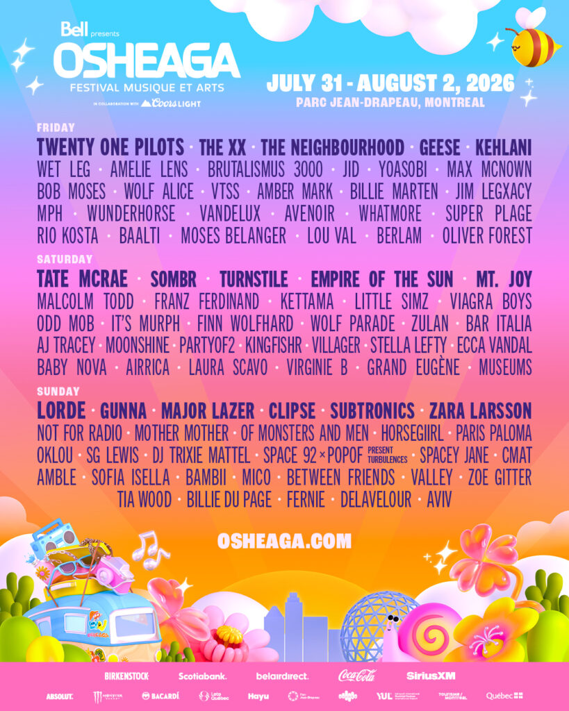 Osheaga Music Festival Announce 2026 Lineup with Headliners Twenty One ...