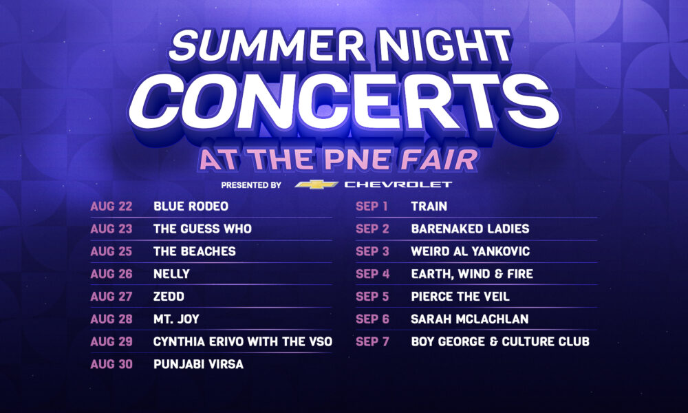 PNE Summer Night Concerts Announce 2026 Lineup - First 3 Only